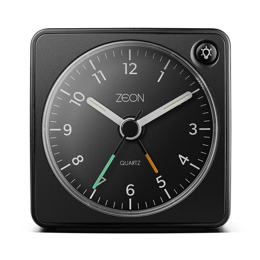Zeon Travel Analogue Alarm Clock - Black – Zeon Ltd